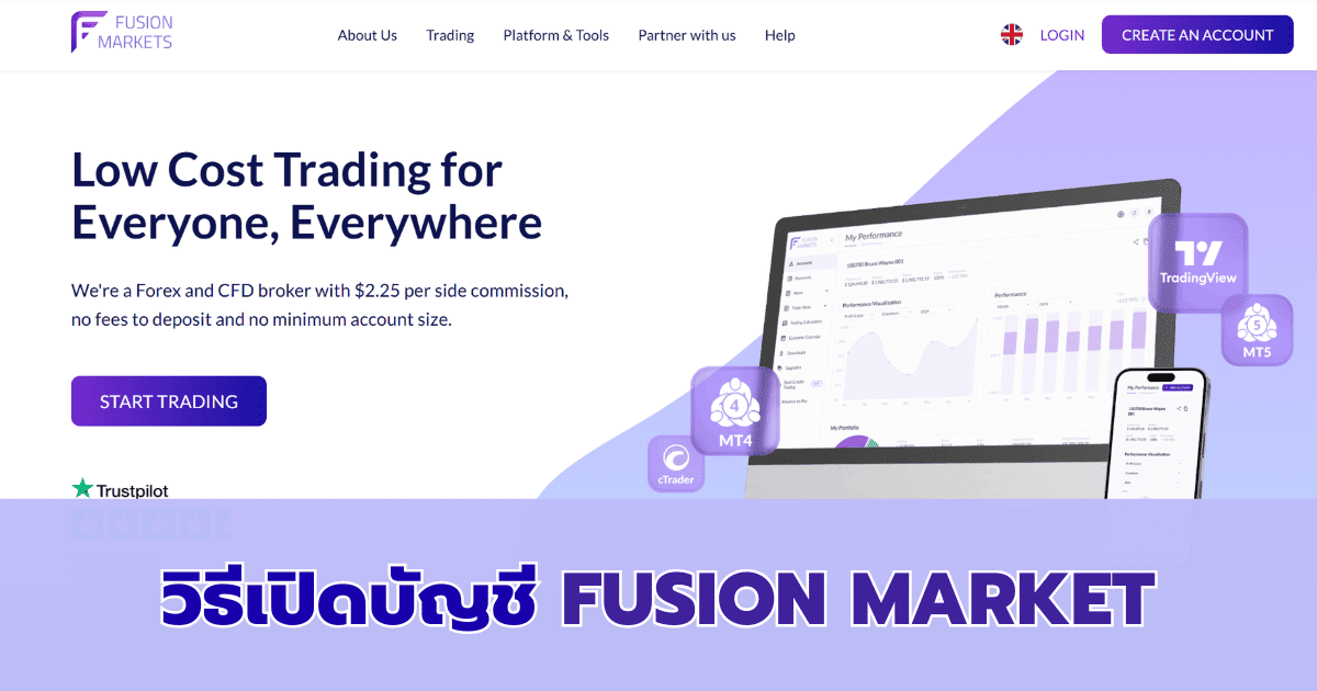 สอนเปิดบัญชี Fusion Markets แบบละเอียด เริ่มต้นจนถึงยืนยันตัวตนผ่าน